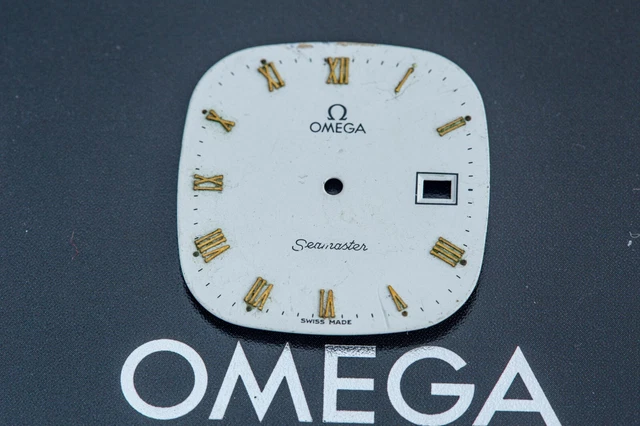 GENUINE VINTAGE OMEGA Seamaster White Used Square Dial - Spare or ...