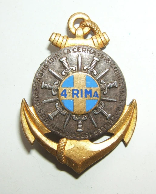 INSIGNE 4° REGIMENT D'INFANTERIE DE MARINE - 4° RIMA - Courtois Paris EUR 15,00 - PicClick FR