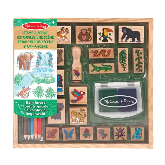 MELISSA & DOUG - Stamp A Scene Rain Forest £12.94 - PicClick UK