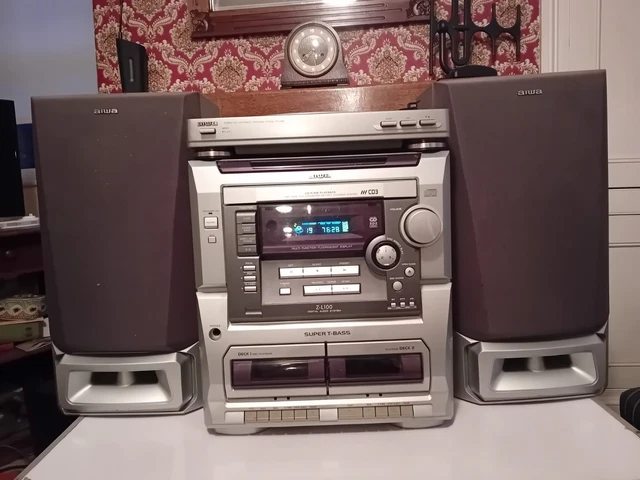 VINTAGE MIDI HIFI Stereo System Radio CD Cassette Tape AUX Record Vinyl ...