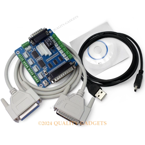 UPGRADED 5 AXIS Cnc Breakout Board For Microstep Controller + Cables ...