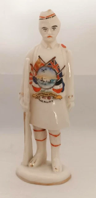 CARLTON WARE CRESTED China WW1 Scottish Soldier The Allies Crest £63.10 ...