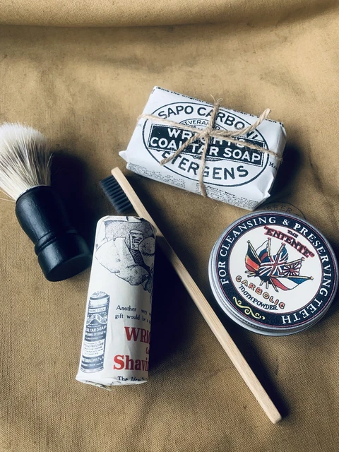 WW1 BRITISH ARMY Hygiene Set For Wash Roll £19.95 - PicClick UK