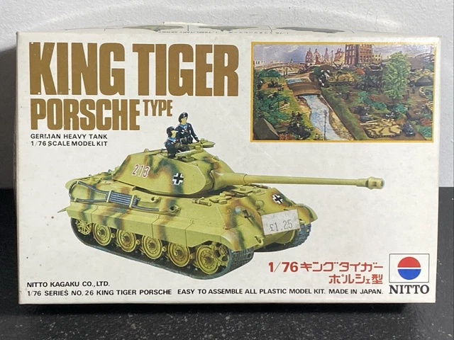 NITTO KING TIGER PORSCHE TYPE TANK MODEL KIT 1/76 SCALE unvollständig ...