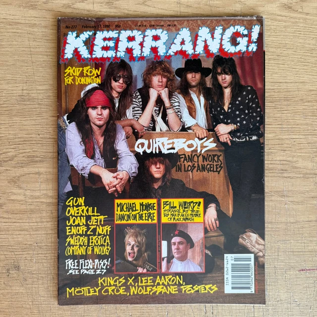 KERRANG MAGAZINE ISSUE 277 Quireboys Gun Joan Jett Enuff Z'Nuff £4.99 ...