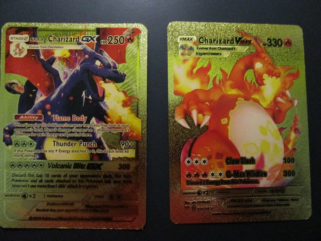 POKÉMONKARTEN/GOLDFOLIE VMAX UND GX Schubkarnen plus Charmander und ...