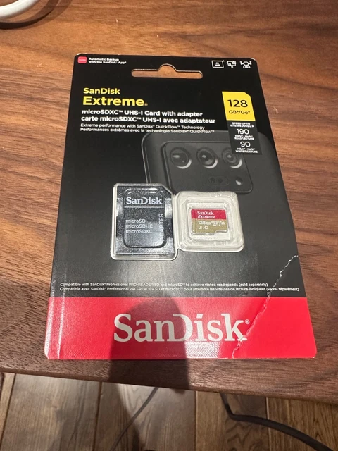 SANDISK EXTREME MICROSDXC 128GB SD Memory Card with SD Adapter £1.16 ...