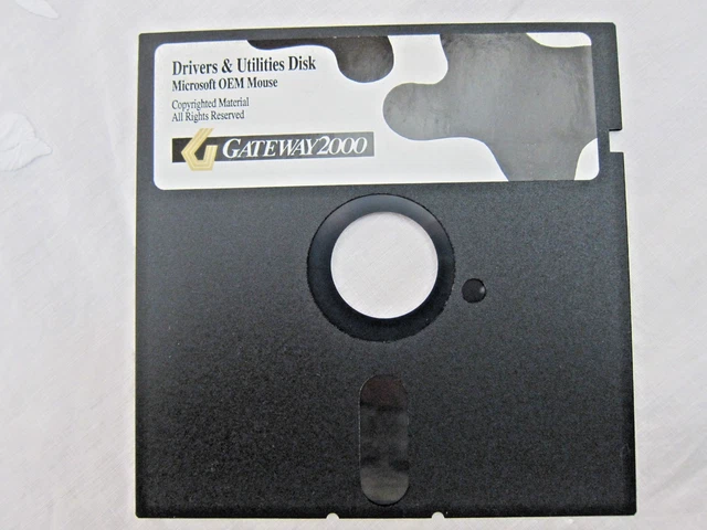 GATEWAY 2000 MICROSOFT OEM Mouse Drivers & Utilities Disk 5.25" Floppy ...