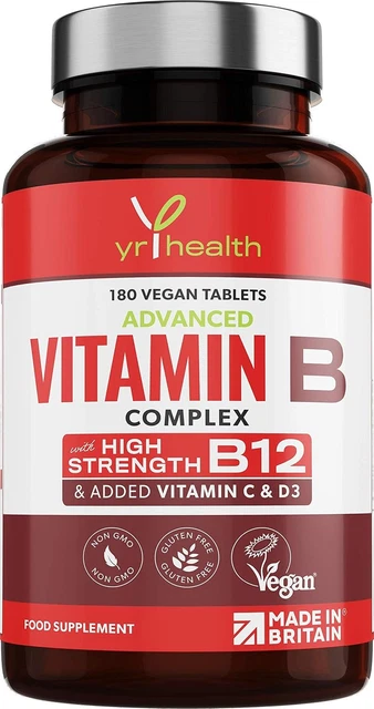 VEGAN VITAMIN B Complex Advanced - All 8 High Strength B Vitamins ...