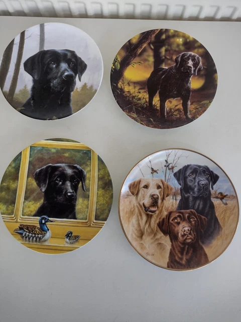 4 X LABRADOR Plates Wedgewood John Silver Denbury Mint Jim Killen ...