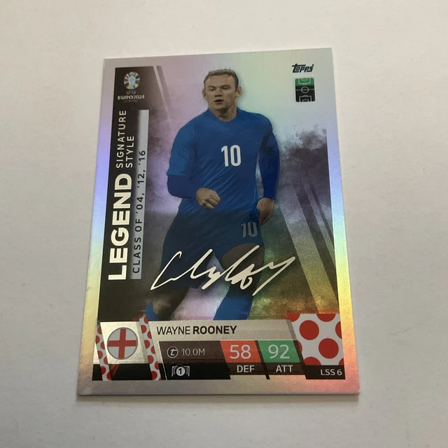 LEGEND SIGNATURE WAYNE ROONEY Match Attax UFEA EURO 2024 Germania Euro ...