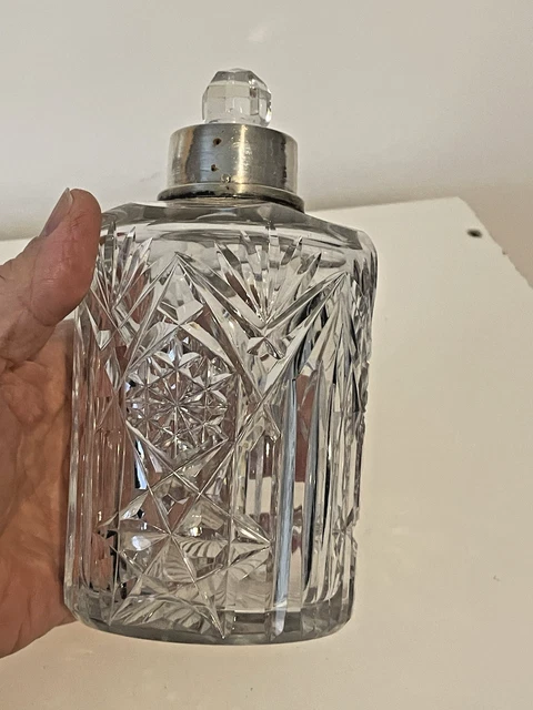 FLACON EN CRISTAL taillé monture argent minerve N°1 . EUR 49,00 ...