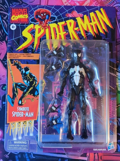 FIGURINE MARVEL LEGENDS Retro Spider-Man Hasbro SPIDERMAN SYMBIOTE ...