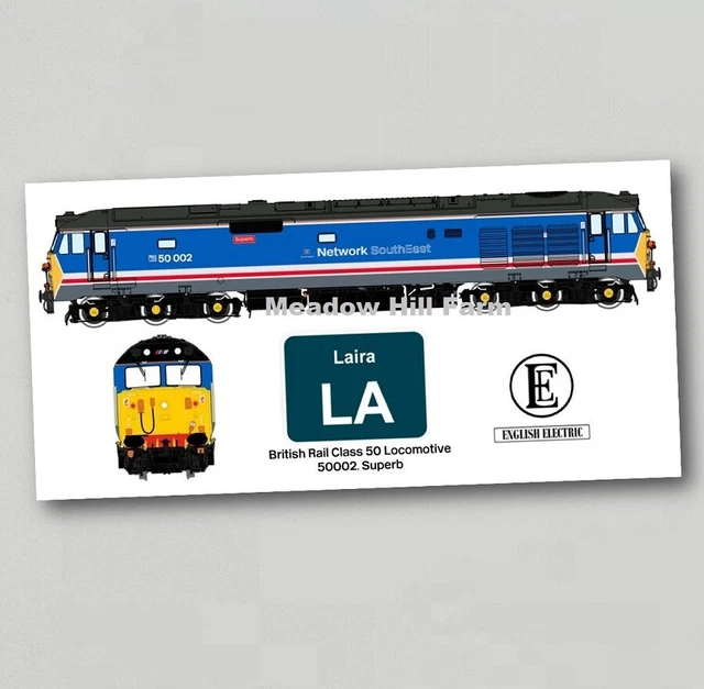 BRITISH RAIL CLASS 50 Fridge Magnet 50002 Superb Network Southeast Loco ...