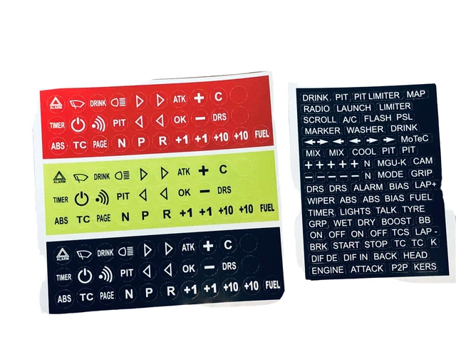 ADESIVI SIM RACING FANATEC THRUSTMASTER, G29 G920 G923 STICKERS ...