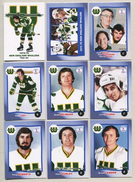 1975-76 WHA NEW ENGLAND WHALERS Team Set of 36 hockey cards. $39.99 ...