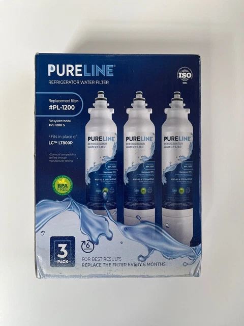 PURELINE REFRIGERATOR WATER Filters # PL-800 fits LT800P Pack of 3 ...
