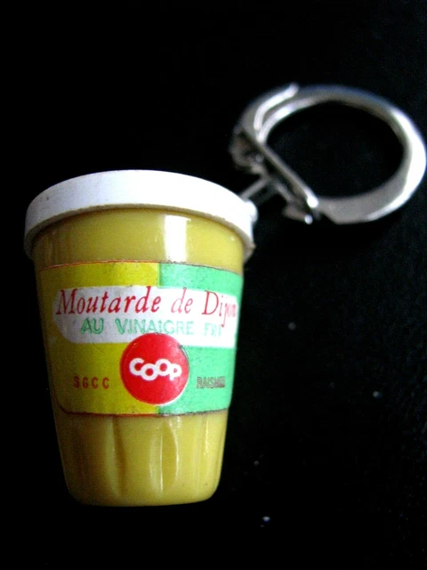 ANCIEN PORTE CLE Petit pot Moutarde de Dijon Coop EUR 3,00 - PicClick FR