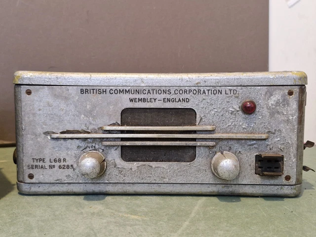 VHF TRANSMITTER RECEIVER TYPE L68R BRITISH COMMUNICATIONS - LINDARS ...