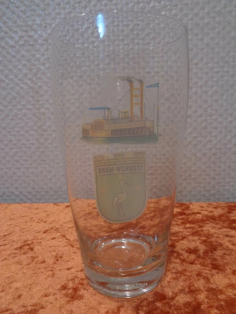 DDR VERRE À Bière Storkow-Mark Bateau à Vapeur - Vintage - 0,5 Litre ...