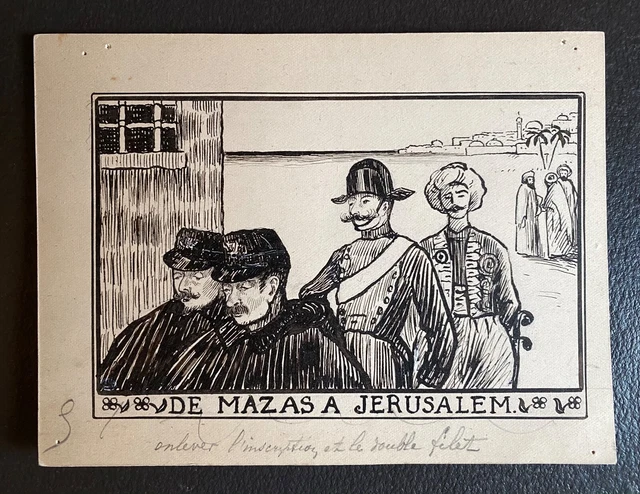 LUCIEN PISSARRO - Dessin encre original circa 1895 Zo D'axa Anarchisme ...