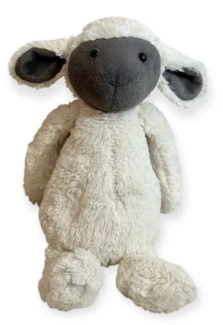 JELLYCAT BASHFUL LAMB Grey Face 12” Retired Soft Toy Comforter Medium ...