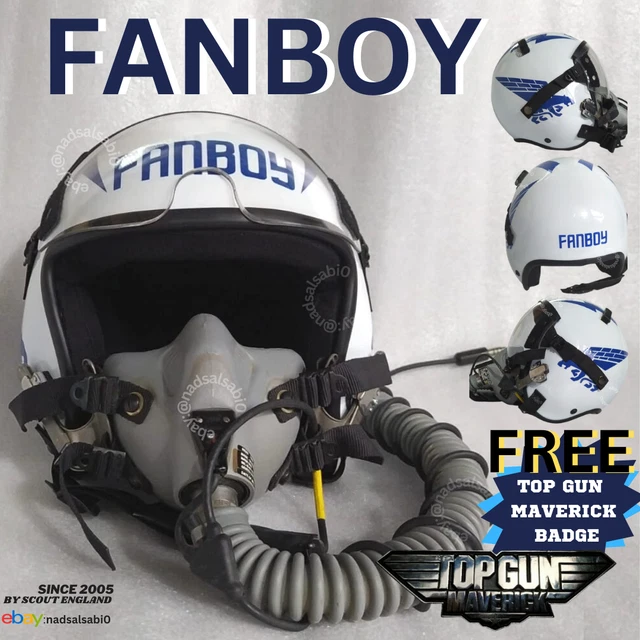 TOP GUN 2 MAVERICK-CALL SIGN"FANBOY"PILOT FLIGHT HELMET HGU-55, Mask ...