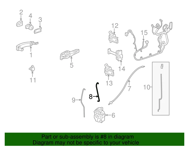 GENUINE GM FRONT Side Door Lock Cylinder Rod 95983118 $40.03 - PicClick CA