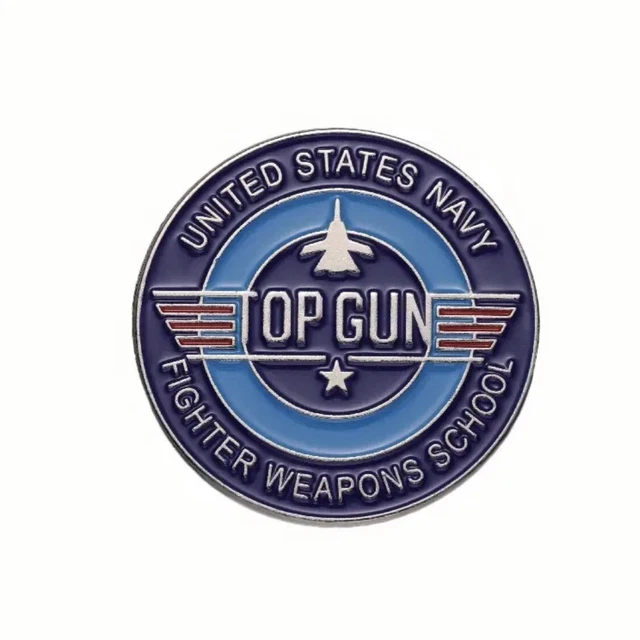 UNITED STATES NAVY - 'Top Gun' Fighter Weapons School - Metal Pin Badge ...