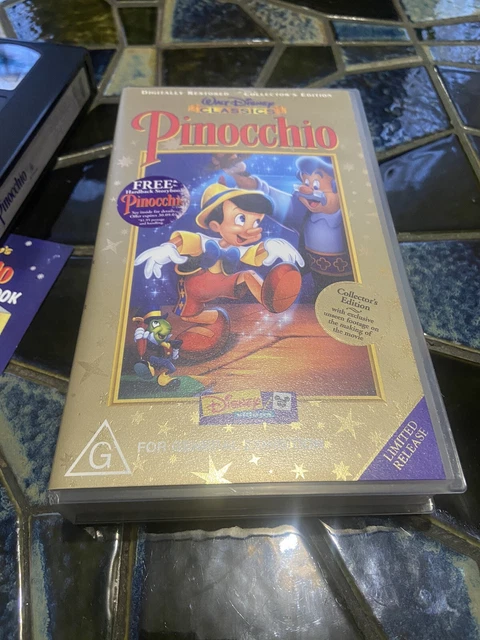 WALT DISNEY CLASSICS PINOCCHIO COLLECTOR's Edition VHS Video Cassette ...