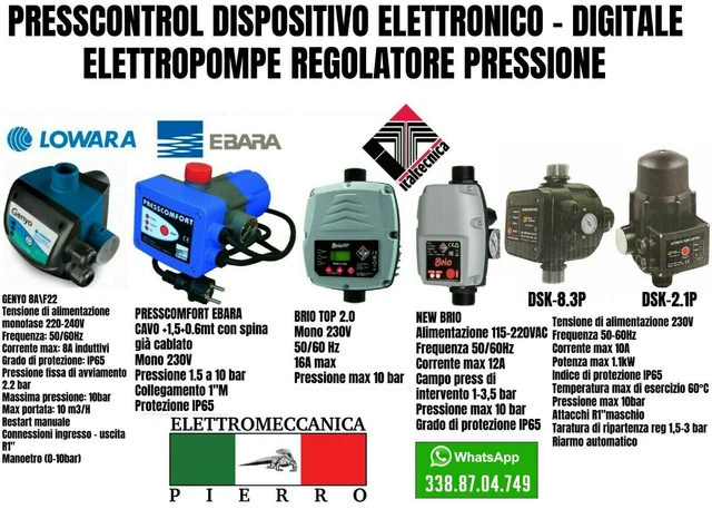 SMART PRESS CONTROL Presscontrol Regolatore Pressione Pompa Autoclave ...