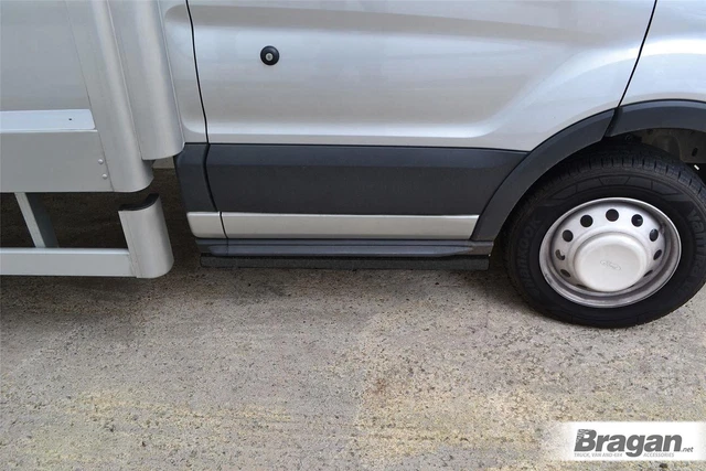 SCHWARZE SEITENLEISTEN FÜR Ford Transit MK9 2021+ Fahrgestell Kabine ...