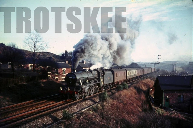 35MM SLIDE BR British Railways Steam Loco 45675 Class JUBE Durham 1967 ...