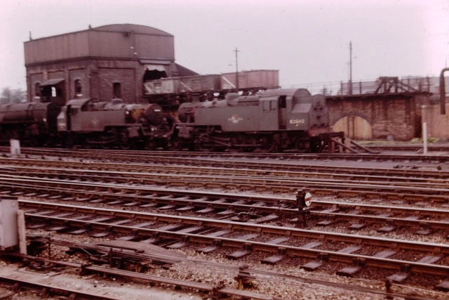 1965 BRITISH RAIL Steam Loco 82039/40 Gloucester Railway Slide Ref 557 ...