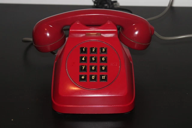 TELEFONO SIP CON Tasti Vintage Italtel Anni 80 - Colore Rosso Rubino ...