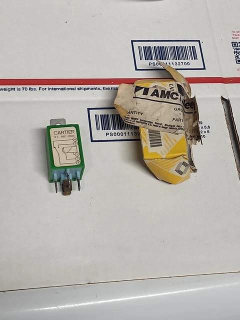 NOS ORIGINAL AMC Renault 12V Relay By Cartier Amc Jeep P/N 3697862 ...