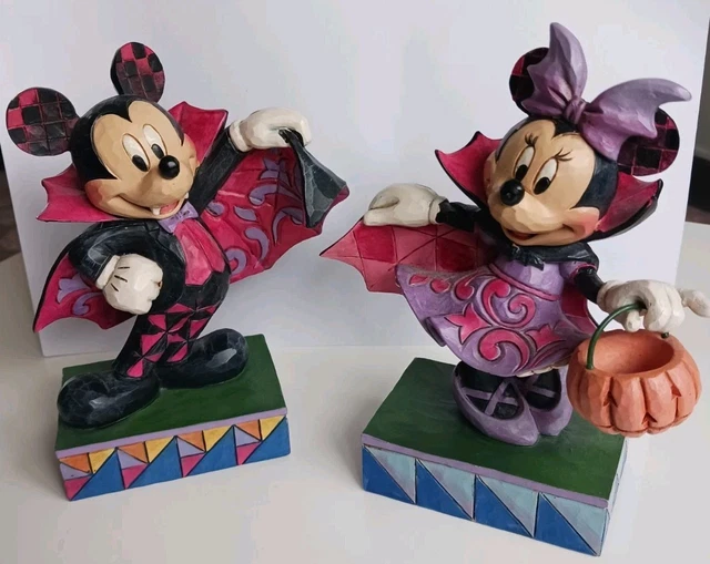 DISNEY TRADITIONS MICKEY & Minnie Mouse Colorful Count Violet Vampire ...