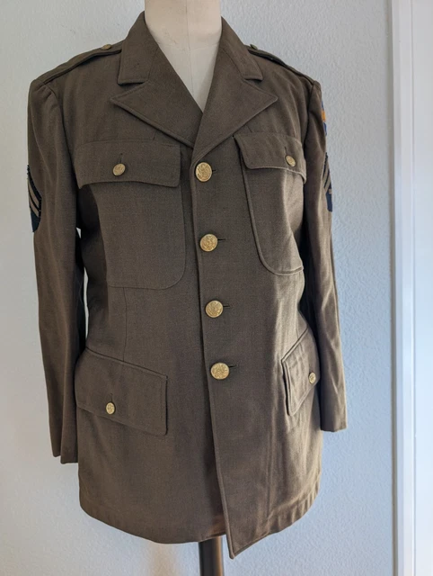 VINTAGE WW2 US AAF A-Class Tunic Jacket February 1940 Dated £130.70 ...