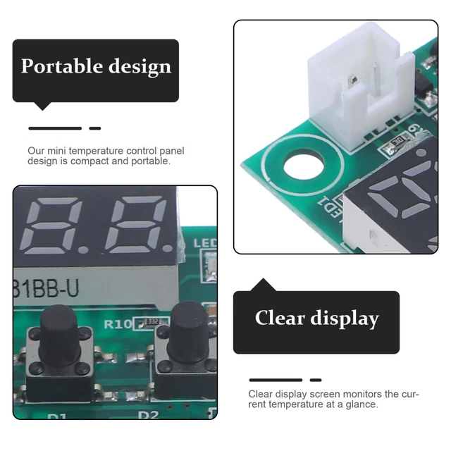 TEMPERATURE CONTROLLER DIGITAL Thermostat Board Kit Electronic Module ...