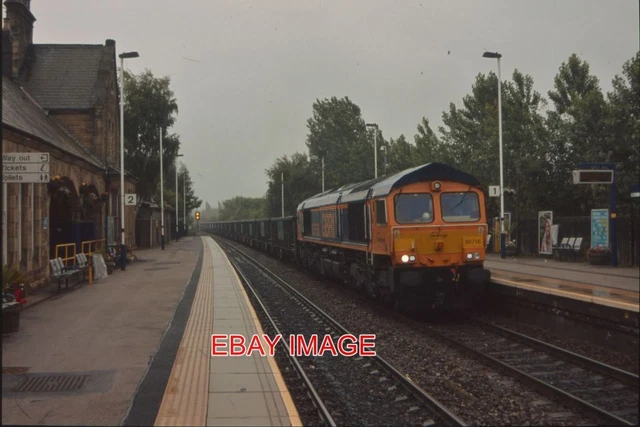 ORIGINAL 35MM SLIDE CLASS 66 LOCO NO 66756 AT MEXBOROUGH STATION 7/15 £ ...