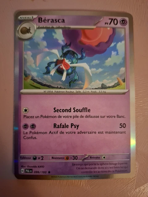 CARTE POKEMON BERASCA 099/193 HOLO EV2 Ecarlate et Violet PAL FR NEUF ...