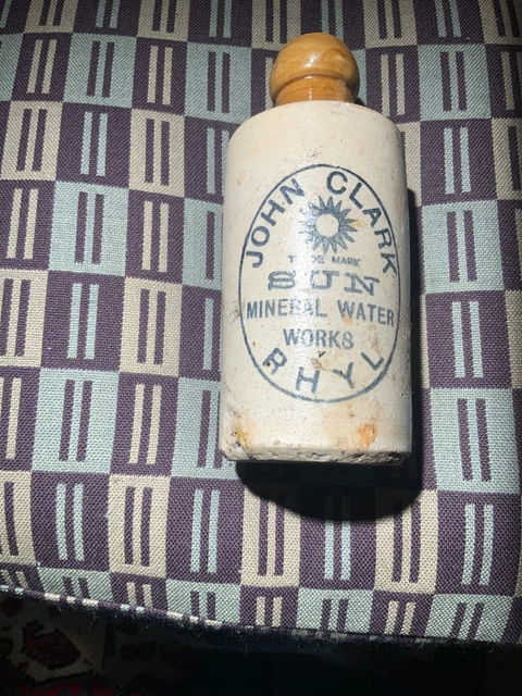JOHN CLARK SUN Mineral Water Works Rhyl Ginger Beer Bottle £16.15 ...
