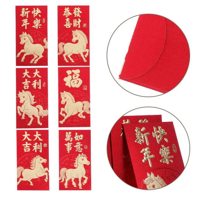 60PCS 2026 CHINESE New Year Red Envelope - Lunar New Year of Horse ...