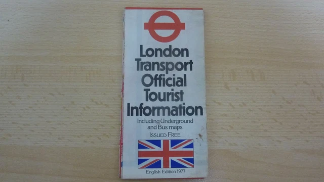 OLD LONDON TRANSPORT Official Tourist Information Tube Map 1977 #530 £1 ...