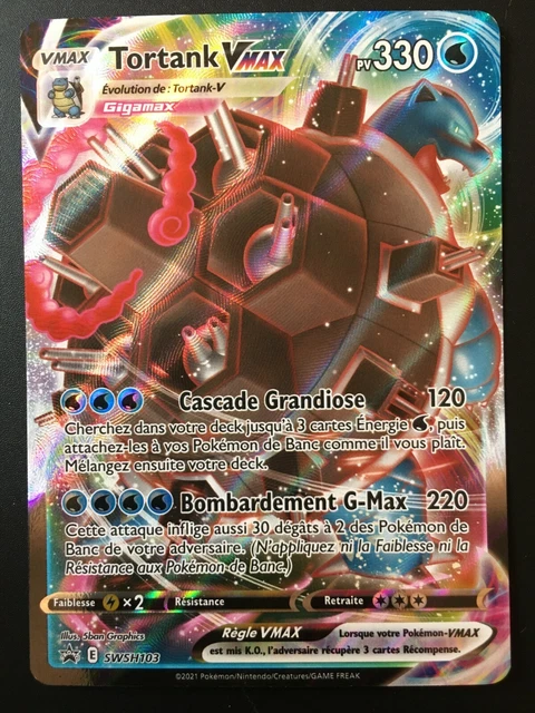 CARTE POKÉMON TORTANK Vmax SWSH103 Promo Epée & Bouclier Français NEUF ...
