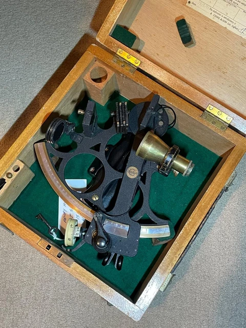 HENRY HUGHES & Son Royal Navy WW2 Pattern Three Ring Sextant £307.52 ...