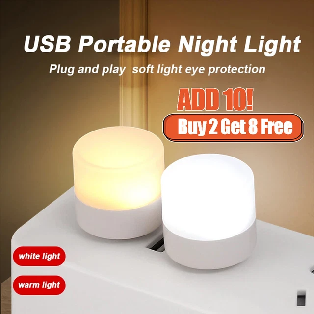 1X MINI USB LED Lamp Night Light Round Lamp Computer Power Light Eye Protect £2.46 - PicClick UK