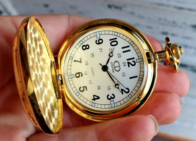 RARE VINTAGE US Army Military Pocket Watch & Chain Sergeant CD Citation ...