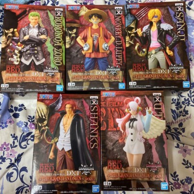 ONE PIECE FILM RED Luffy Zoro Sanji Shanks Uta Figure Set DXF THE ...