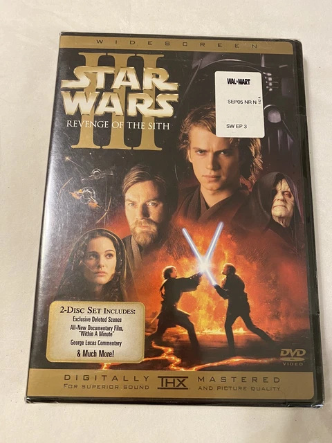 STAR WARS 3 Revenge Of The Sith 2 Disc Set Widescreen DVD Sealed Movie ...
